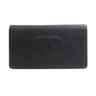 Chanel Portefeuille long (&agrave; deux volets) Pre-owned - Femme - Pre-owned - Noir - Taille: ONE Size