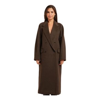 HUGO BOSS Langer Zweireihiger Mantel - - Coats - Damen - Braun - 2XS