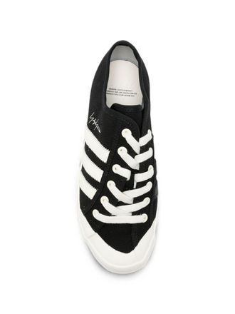 Yohji Yamamoto Three-Stripe Canvas Sneaker - Black