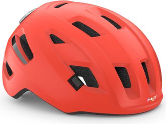 Met E-Bike Cycling MET E-Mob MIPS Helmet - NTA8776 - with Rear Light - Coral - L / 58-61cm
