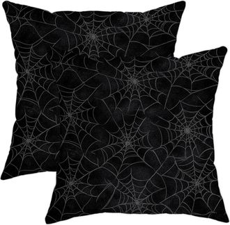 Generic Halloween Sofakissen Mit Rei&szlig;verschluss Zierkissenbezug Luxuri&ouml;se Dekokissenbezug F&uuml;r Heimdekoration Bett Schlafzimmer 45X45Cm 2Er Set