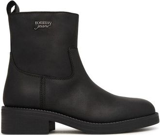 Tommy Jeans Stiefeletten Tjw Soft Sole Chelsea Boots Lth EN0EN03080 Schwarz