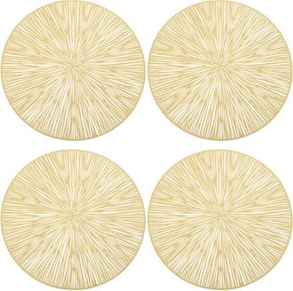 Cabilock Alipis 4 St&uuml;ck Hohlgeformte Hitzebest&auml;ndige Platzsets Dekoratives Tischset f&uuml;r Esszimmer und Party Abwaschbare Tischunterlage mit Feiner Verarbeitung 