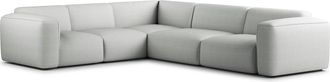 Studio Copenhagen home24 Ecksofa mit Rundecke Grau Cordstoff Snor 325 x 71 x 260cm Ecke davorstehend links Modern