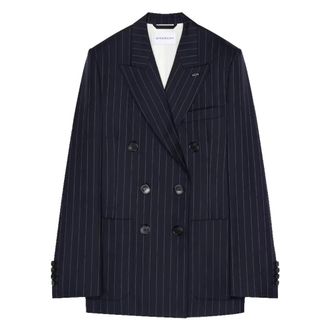 Givenchy 499 Zweireihiger Blazer - - Jackets - Damen - Blau - XS