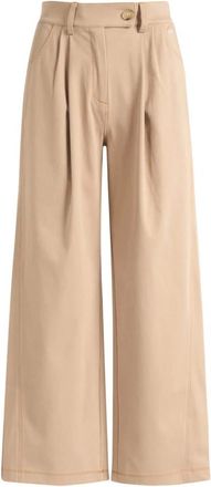 Max Mara Femme, Pantalons, Beige, Taille: 38 FR Sarta Pleated Wide Leg Pants