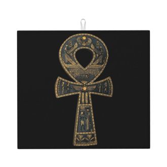 Generic Geschirrabtropfmatte Goldenes Ankh-Horus-Gott-Augen Trockenmatte Saugf&auml;hige Schnellen Trocknen Abtropfmatte F&uuml;r Geschirr, F&uuml;r Arbeitsplatte, Weingl&auml;se