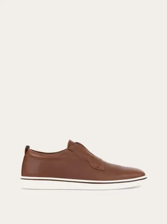 Ferragamo Herren Slip-on-Derby Braun Gr&ouml;&szlig;e 39.5