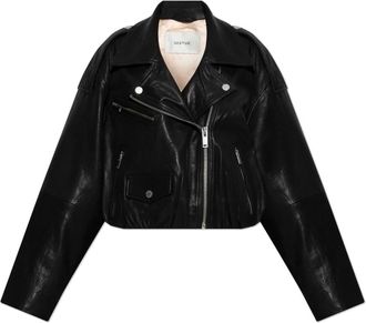 Gestuz Femme, Vestes, Noir, Taille: 36 FR GZdiana Leather jacket