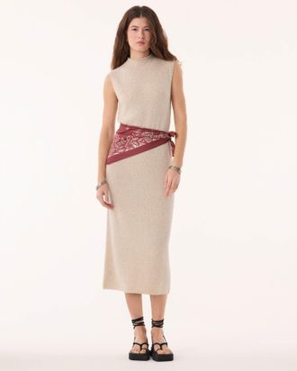 Kujten Robe &agrave; franges cachemire - Robe Galicia