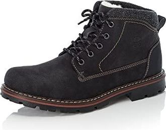 Rieker Homme Bottines 37730, Monsieur Bottines à Lacets,Demi-Botte,Botte à Lacets,Chaussure de Transition,Botte,Noir (Schwarz / 00),44 EU / 9.5 UK