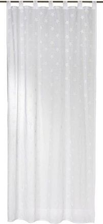 Elbersdrucke Stars Allover 00 Fertigdekoration, Polyester, weiß, 255 x 140 cm