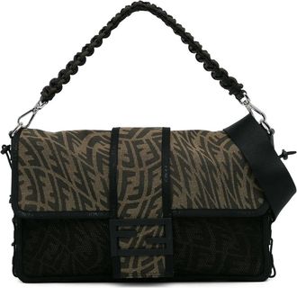 Fendi Hobo Bags - Large Zucca Vertigo Mesh Baguette Satchel - Gr. unisize - in Braun - f&uuml;r Damen