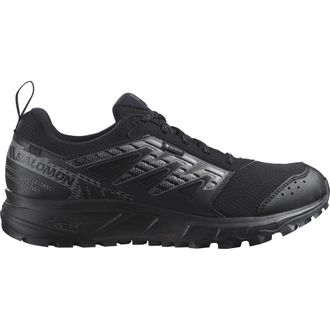 Salomon Wander Gore-Tex Wasserdichte Herren Trailrunning- und Wanderschuhe, Outdoor-bereit, Komfort durch Dämpfung, Sicherer Fußhalt, Black, 43 1/3