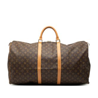 Louis Vuitton Coated Canvas Monogram Keepall 60