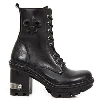 New Rock Femmes Neotyre07 S1 Bottes Motardes, Noir (Black), 41