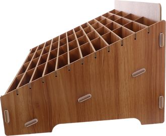 OSALADI 48gitter Holz-aufbewahrungsbox F&uuml;r Schreibtisch F&auml;cher Handy-aufbewahrung Kreative Besprechungsbox Braun Stabile Konstruktion Handykompatibilit&auml;t Leic