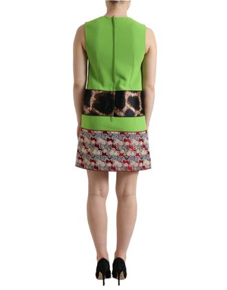 Dolce & Gabbana Panelled Shift Dress - Green