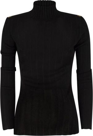 Elisabetta Franchi Femme, Pulls, Noir, Taille: 42 FR Pull en maille de viscose ajust&eacute;