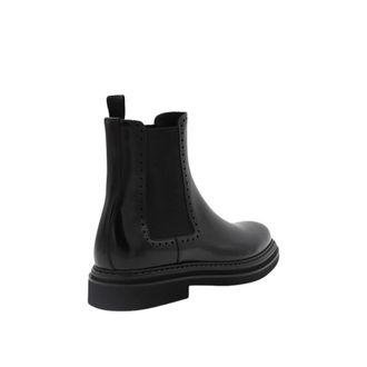 Dolce & Gabbana Chelsea Boots aus geb&uuml;rstetem Kalbsleder - - Shoes - Herren - Schwarzk - 44 EU