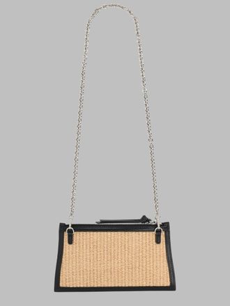 Vivienne Westwood Womens Clutch Bag Flat Small Woven Beige Cotton Polyamide