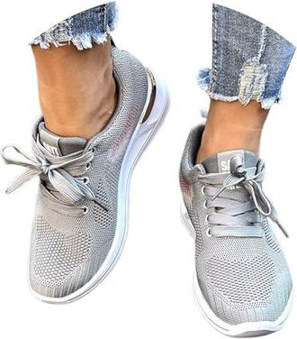 Generic Baskets Compensées Femme Jogging Unisex Chaussures De Course RembourréEs Elegante Respirante Décontractée Travail en Tissu pour Diabétique La Marche Q