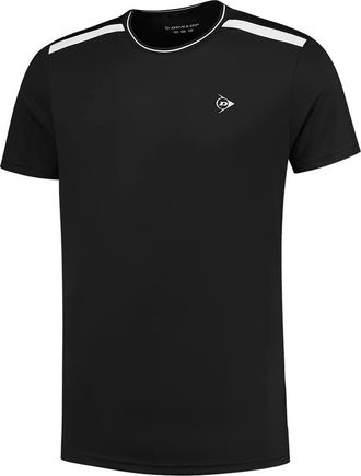 Dunlop Herren Sport Tennis T-Shirt - Club Line, Crew Tee, Schwarz
