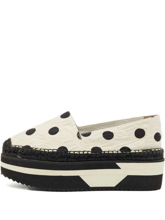 Dolce & Gabbana Plateau-Espadrilles mit Polka Dots - Nude