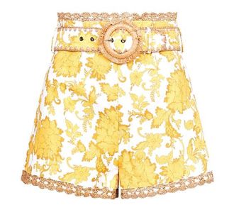 Zimmermann Yellow Postcard Shorts Size S