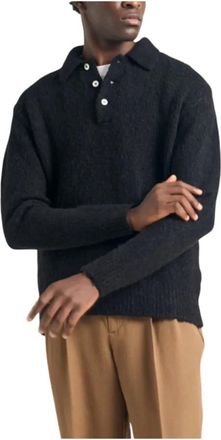 Norse Projects Homme, Pulls, Noir, Taille: S Rasmus Relaxed Brushed Polo