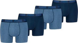 Puma Boxer Boxershorts Men Herren Everyday Unterhose Unterwäsche 4er Pack, Farbe:007 - Denim, Bekleidungsgröße:XL