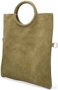 Gave Lux Sac à main pour femme en cuir véritable Made in Italy 29x30x1 cm GLX228105123FBG, vert foncé, Taille unique