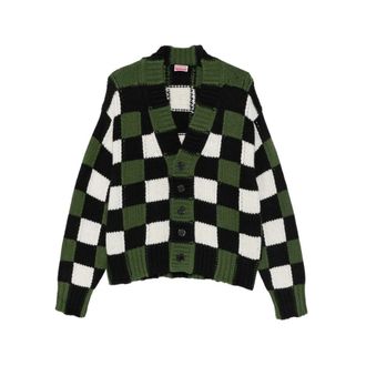 Kenzo Karomuster-Strickjacke aus Wolle - - Knitwear - Herren - Mehrfarbig - L