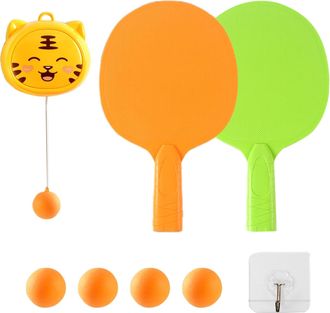 Generic Tischtennistrainer für Kinder im Innenbereich mit Schläger und Bällen, Tischtennistrainer für Kinder, tragbar, interaktives Spielzeug für Eltern und K