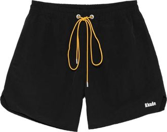 Rhude logo swim shorts - Schwarz