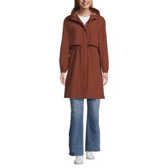 Lands End Verstaubarer wasserdichter Squall Regenmantel, Damen, Gr&ouml;&szlig;e:40-42 regular, Braun, Polyester, by Lands End