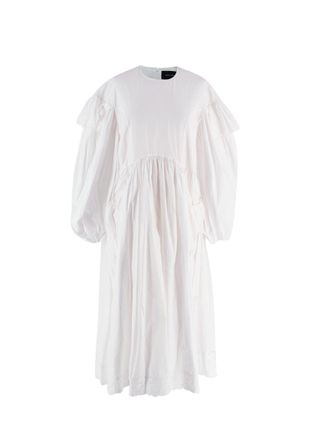 Simone Rocha White Ruffle Puff Sleeve Dress Size XXS