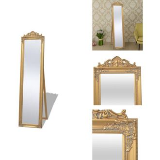 vidaXL Vidaxl - Standspiegel im Barock-Stil 160x40 cm Golden - Barockstil Spiegel - Wandspiegel - Dekorative Spiegel - Goldene Spiegel - Wohnzimmer Spiegel
