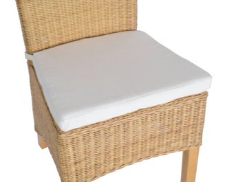 MiaM&ouml;bel Sitzkissen 46x5x38 cm Landhausstil 100% Baumwolle Beige