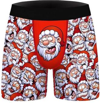 Generic Calecon Boxer Homme No&euml;l, Hommes dr&ocirc;les Impression 3D Boxeurs No&euml;l Slips Moche no&euml;l Motif Vacances Nouveaut&eacute; Shorts Cale&ccedil;ons sous-v&ecirc;tements b&acirc;illon Ca