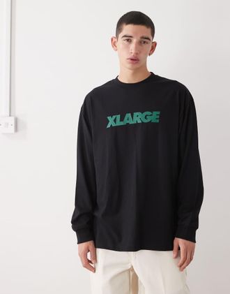 XLARGE XLarge - T-shirt manches longues &agrave; logo - Noir