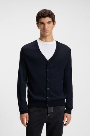 Boss Orange by Hugo Boss Strickjacke BOSS ORANGE Avac_CD, Herren, Gr. 3XL, blau (dunkelblau404), Strick, Obermaterial: 60% Schurwolle, 40% Polyacryl, unifarben, regular fit, t