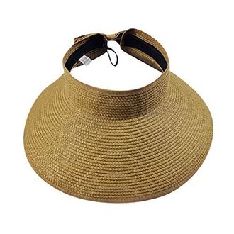 Generic Chapeau pour femme avec visi&egrave;re pare-soleil pliable avec noeud papillon, kaki, Taille unique