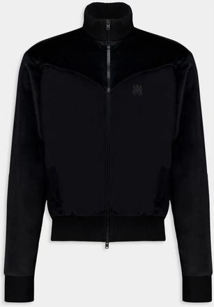 Amiri Homme, Sweatshirts et sweats &agrave; capuche, Noir, Taille: M Veste de surv&ecirc;tement en velours noir
