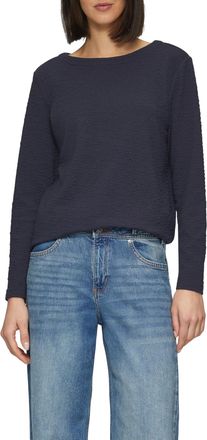 s.Oliver Strukturiertes Sweatshirt mit Rundhalsausschnitt Navy 34