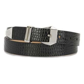 Philipp Plein Femme, Accessoires, Noir, Taille: 90 CM Leather Belt Cocco