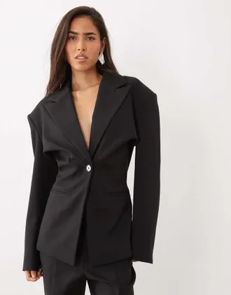 Asos ensemble 2 pi&egrave;ces blazer cintr&eacute; noir