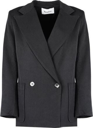 Silvian Heach Oversized Zweireihiger Blazer - - Jackets - Damen - Schwarzk - S