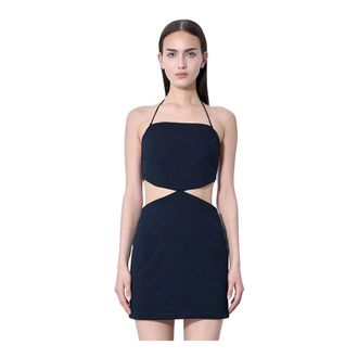 Rokh Cut-Out Mini Dress - - Dresses - Damen - Blau - M