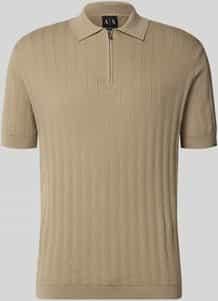 A|X Armani Exchange Regular Fit Poloshirt mit Rei&szlig;verschluss